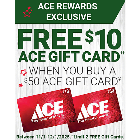 $50 Ace Hardware eGift Card + $10 Bonus Ace Hardware eGift Card - 2025 ...