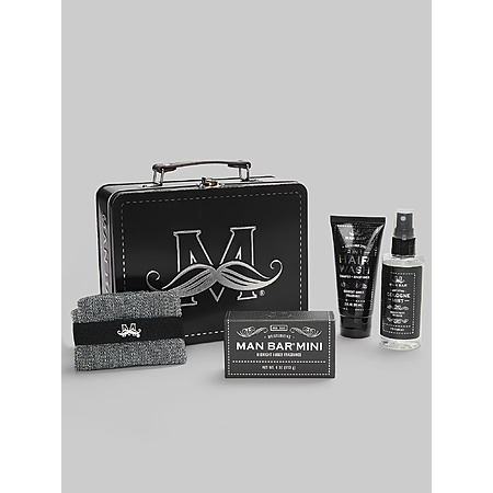 Man Bar Travel Kit Gift Set in Tin (Midnight Amber) w/ Mini Soap, 2-in ...