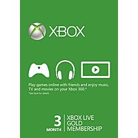3 Month Xbox Live Gold Membership Digital Code 10.20