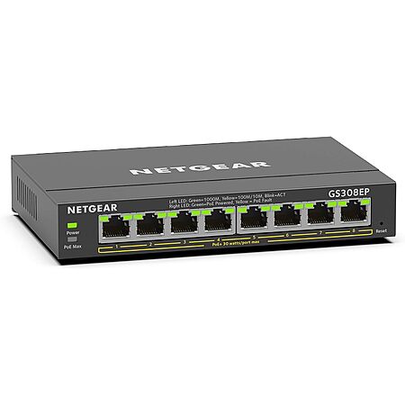 NETGEAR 8-Port PoE Gigabit Ethernet Plus Switch (GS308EP) $60 + Free ...