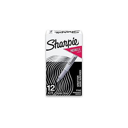 12-Count Sharpie Metallic Fine Point Permanent Markers (Metallic Silver ...