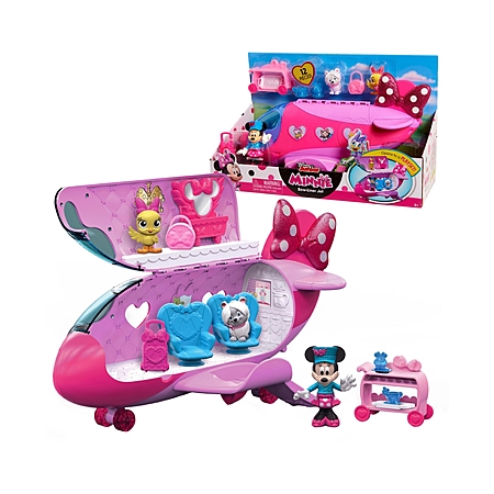 Disney Junior Minnie Mouse Bow Liner Jet Toy Figures and Playset $13.22 ...