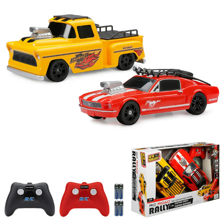 2-Pack New Bright Remote Control Road Rally Chevy Truck and Mustang ...