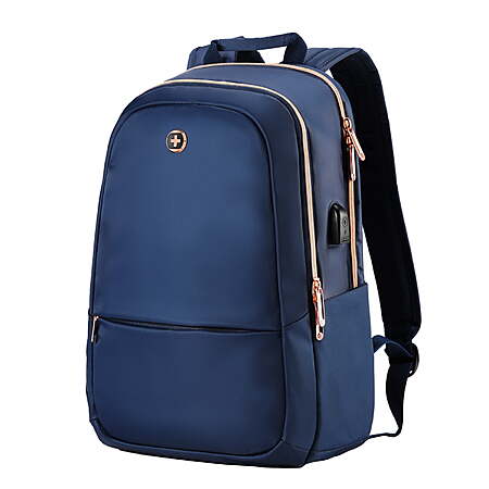 Swissdigital Remi Laptop Backpack w/ Smart USB Charge Port (Navy) $17. ...