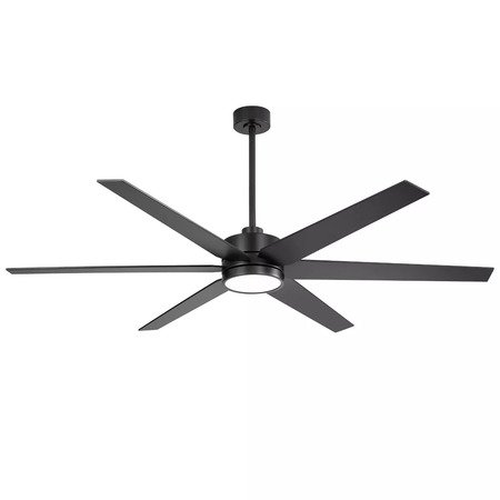 72" Airsurfer 6-Blade 6-Speed LED Ceiling Fan w/ 3-Color Light and ...