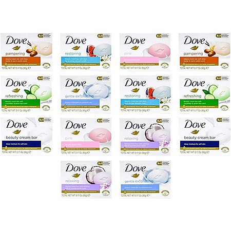 14-Pack Dove Beauty Bar Soap Variety Pack $19.99 ($1.43 Each) + Free ...