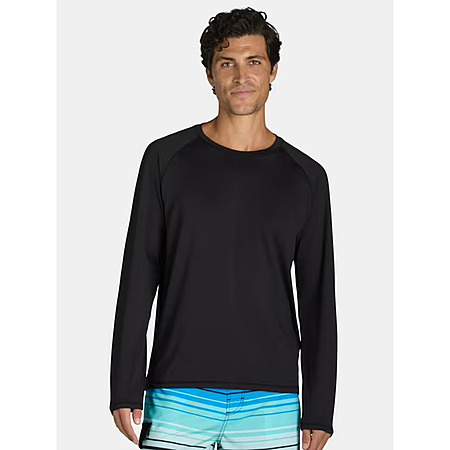 George Men's Long Sleeve Sun Shirt w/ UPF 50+ (Black Soot) - 2026-06-05