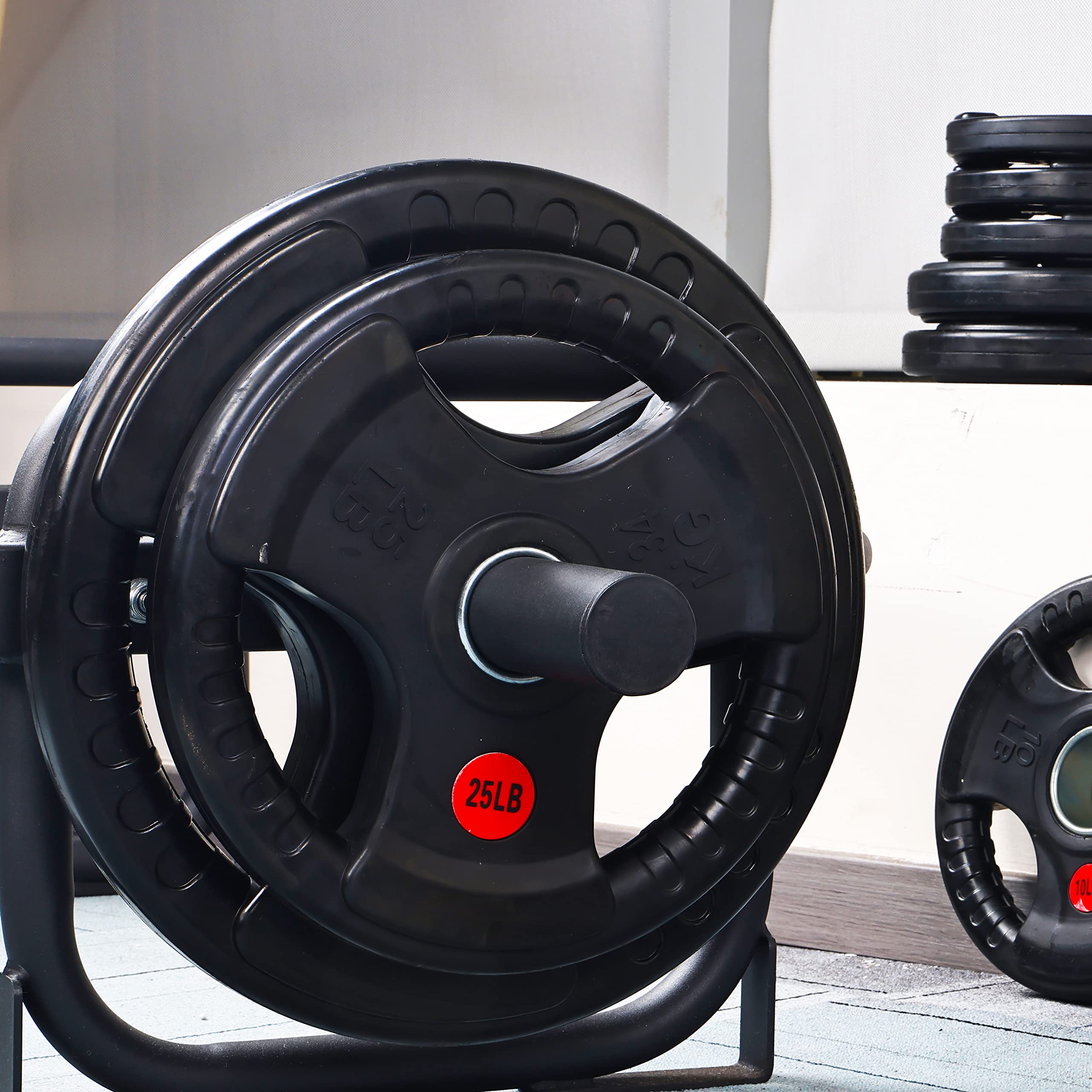 Olympic Cast Iron 45-Pound Set Plate for Strength Training and ...