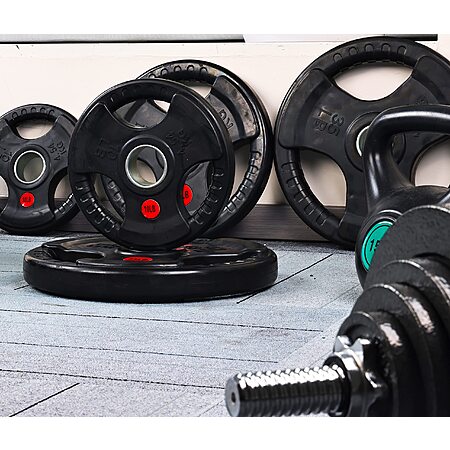 Olympic Cast Iron 45-Pound Set Plate for Strength Training and ...
