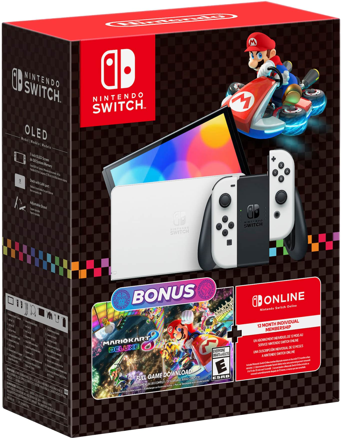 Nintendo Switch OLED: Mario Kart 8 Deluxe Bundle with 12 months of NSO ...