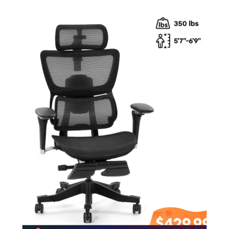 Premium Ergonomic Office Chair (C7 Max) with Footrest after coupon $460 ...