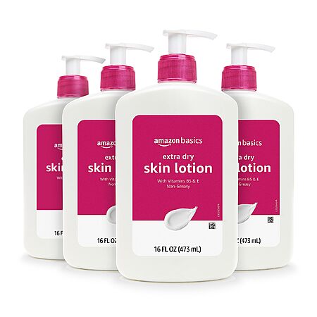 4-Pack Amazon Basics Body Lotion for Extra-Dry Skin (16 fl oz) $8.79 ...