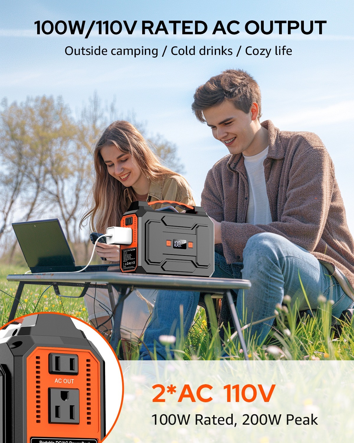 146Wh Apowking R100 200W Peak (100W Rated) Portable Power Station $67. ...