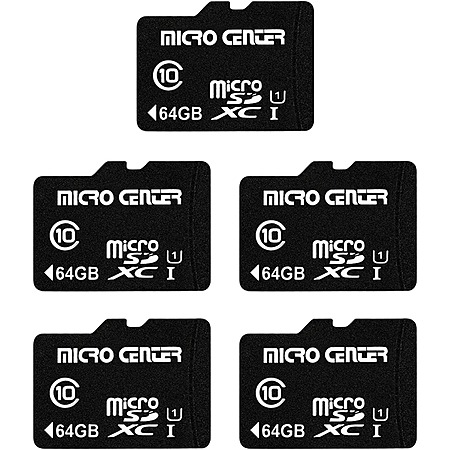 Micro Center 64GB Micro SD Card 5 Pack from Micro Center - $23.99 and ...