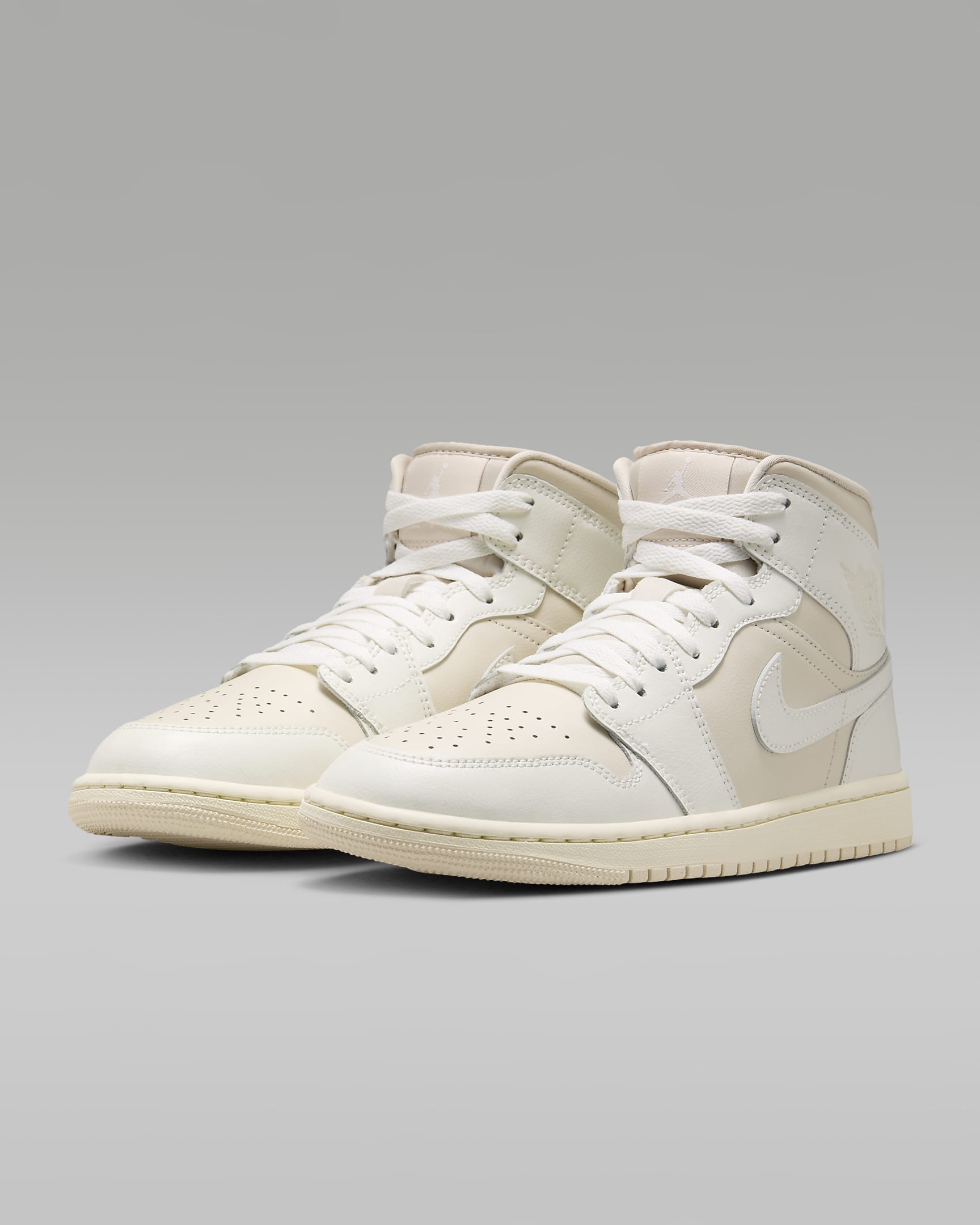 Women's Nike Air Jordan 1 Mid Shoes (Legend Light Brown/Muslin/Sail ...