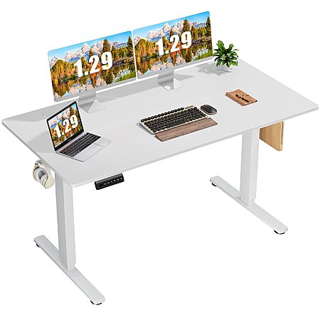 55" x 24" Sweetcrispy Motorized Adjustable Standing Split Top Desk ...