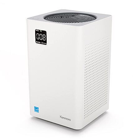 Kenmore 1200 Sq.ft Air Purifier w/ H13 True HEPA Filter (White) $74 ...
