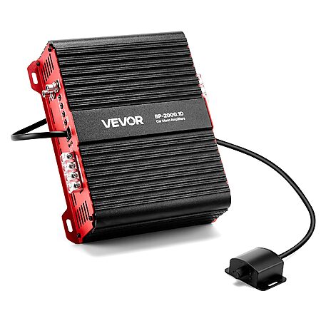 2000W VEVOR Monoblock Class D Car Audio Amplifier w/ Remote $99.99 ...