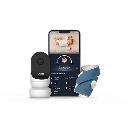 Owlet Dream Duo 2 Smart Baby Monitor - 1080p HD Video Baby Monitor with ...