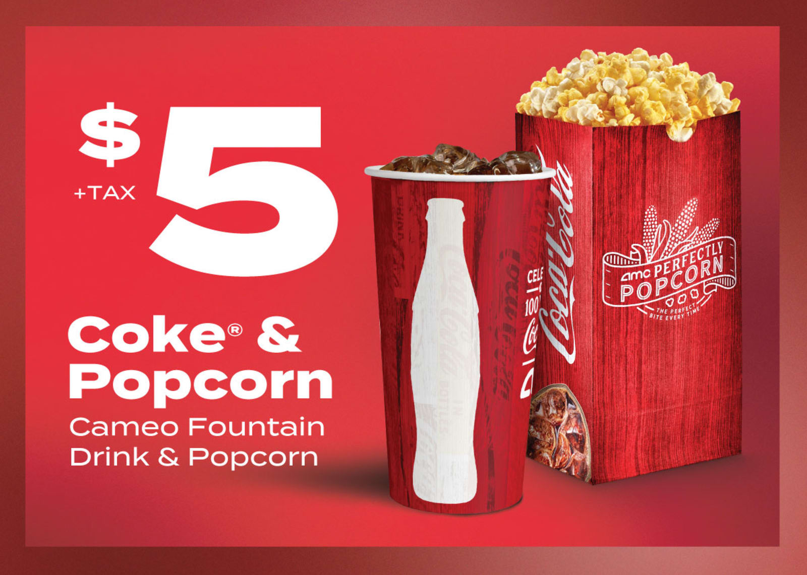 AMC Theatres: $5 Cameo-sized Popcorn & Fountain Drink Combo for Teens