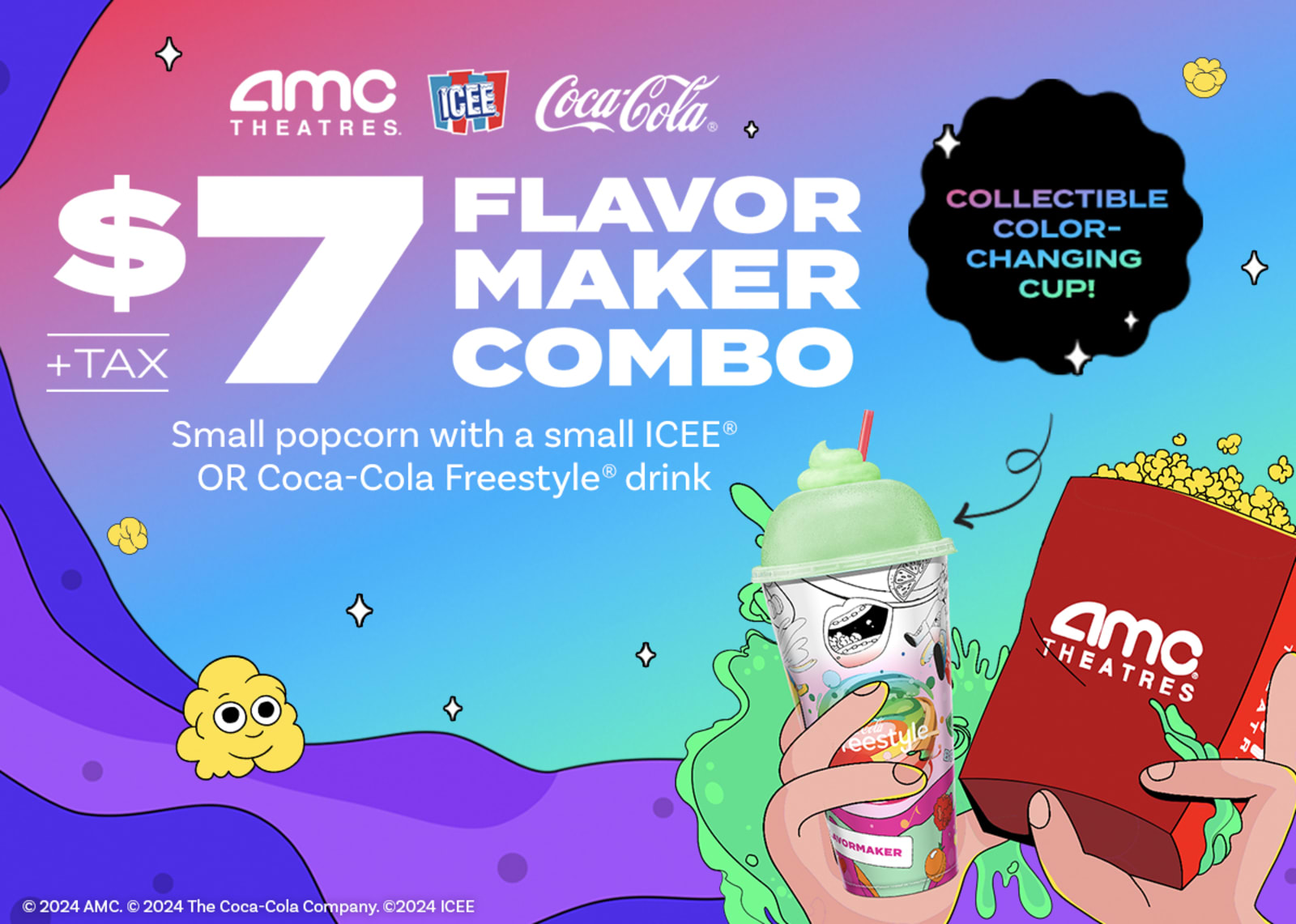 AMC Theatres: Small Popcorn + Small ICEE or Coca-Cola Freestyle Drink ...
