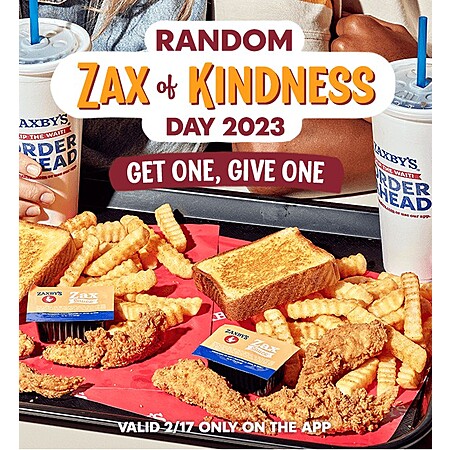 Zaxby's: Buy 1, Get 1 Free Big Zax Snak Combo Meal on 2/17 via Mobile App