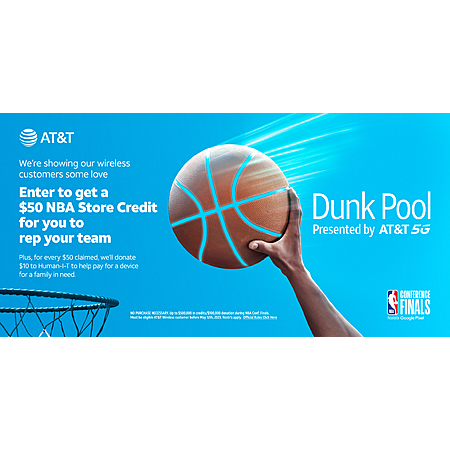 AT&T Wireless Customers: Free $50 NBA Store Credit for you to rep your ...