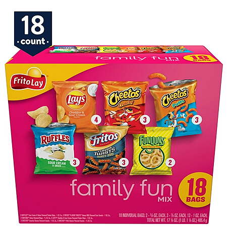 18-Count Frito-Lay Family Fun Mix Variety Pack + $3 Walmart Cash - 2023 ...
