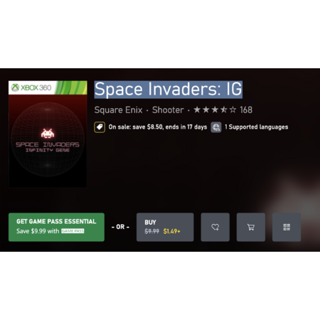 Space Invaders IG (1.49) or Free with users with Gamepass - 2025-12-22