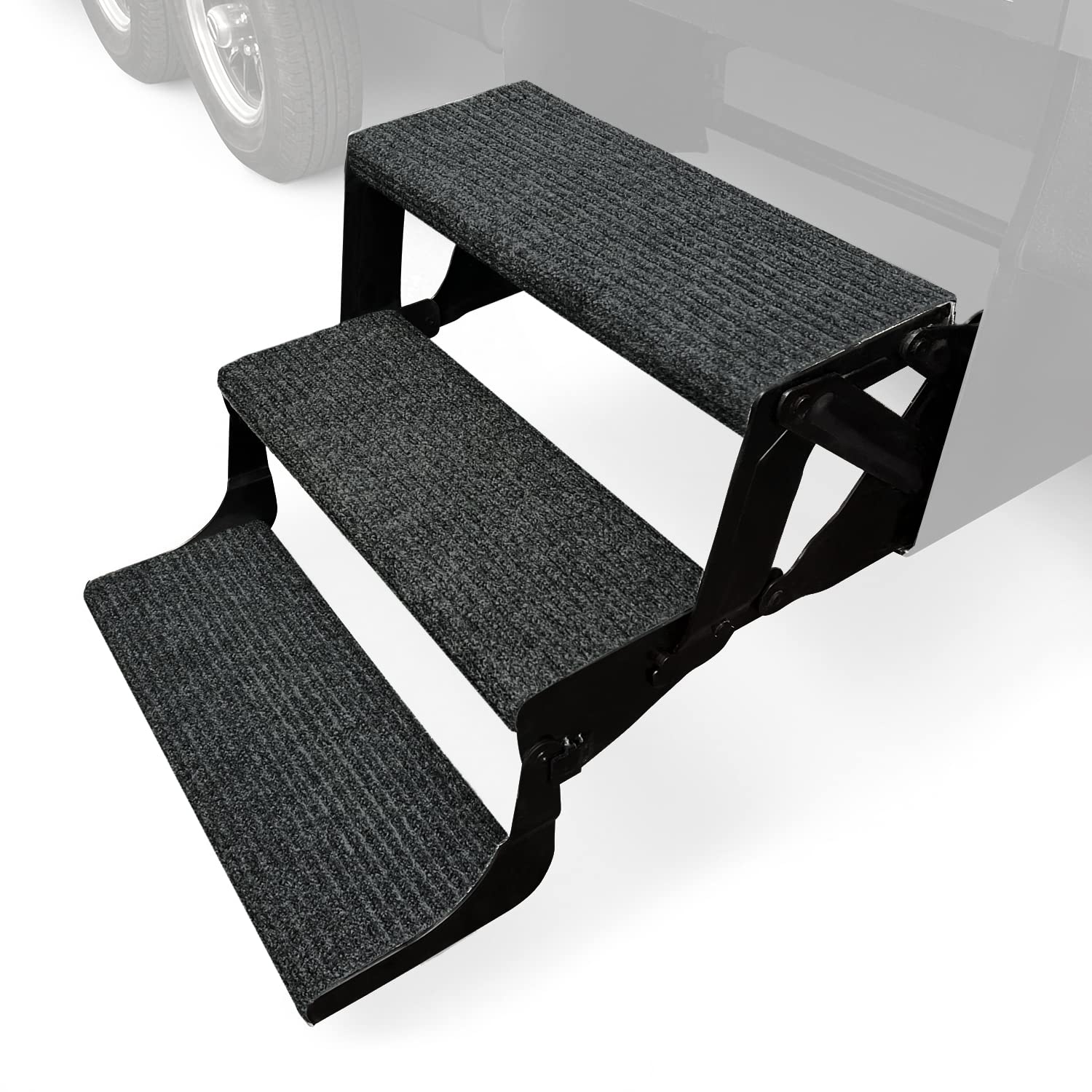 Prest-O-Fit 3-Pack 2-4122 Ruggids RV Step Rug Black Granite 23 in. Wide ...
