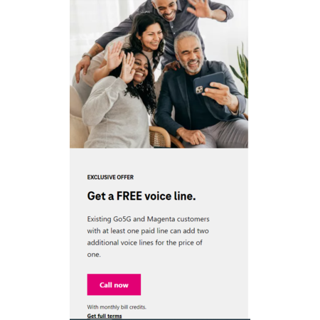 T-Mobile: Get Free Voice line when you add a new line (Existing Go5G ...
