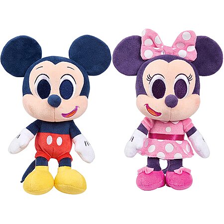 2-Pc Disney Junior Music Lullabies 9" Mickey Mouse & Minnie Mouse Plush ...