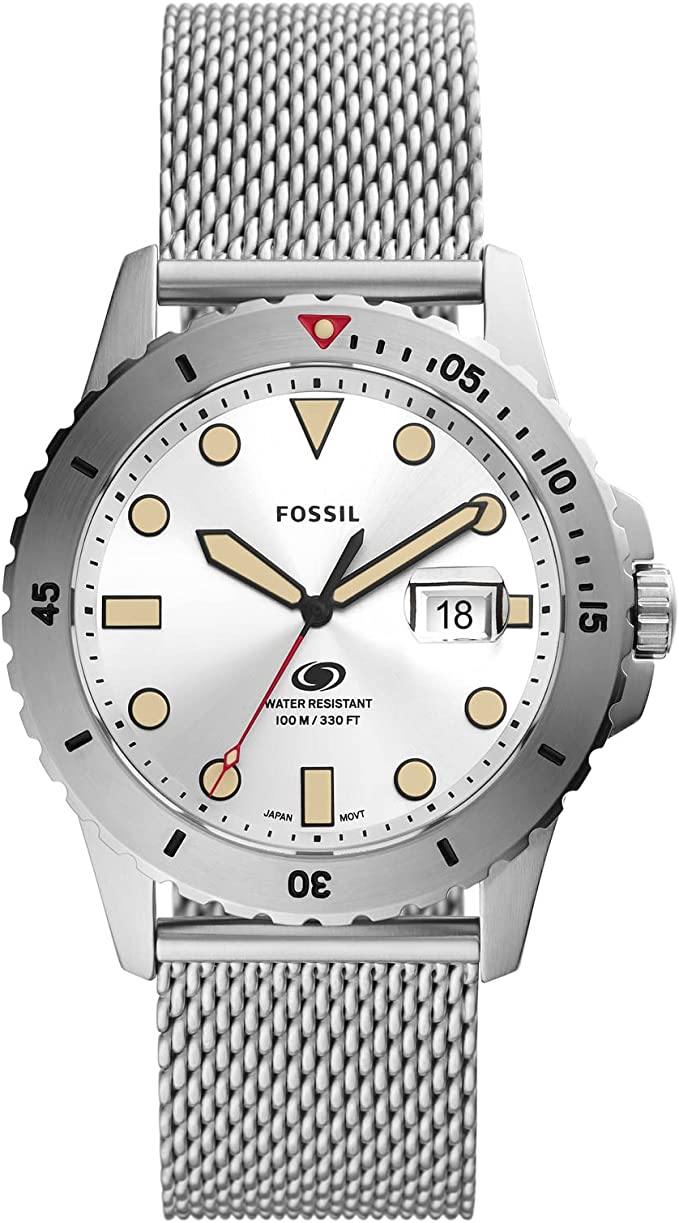 Fossil Men's Blue Quartz Stainless Steel Dive-Inspired Casual Watch $56 ...