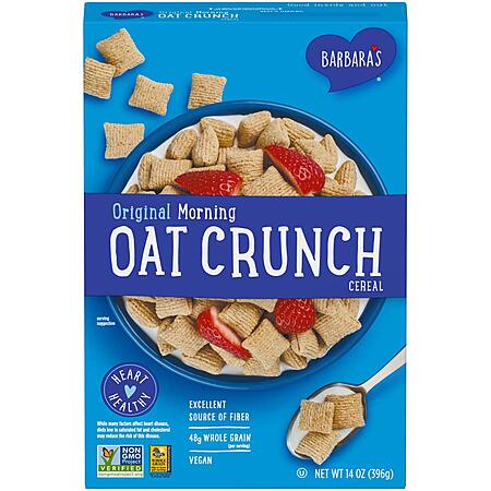 14-Oz Barbara's Morning Oat Crunch Cereal (Original) $1.93 w/ S&S ...