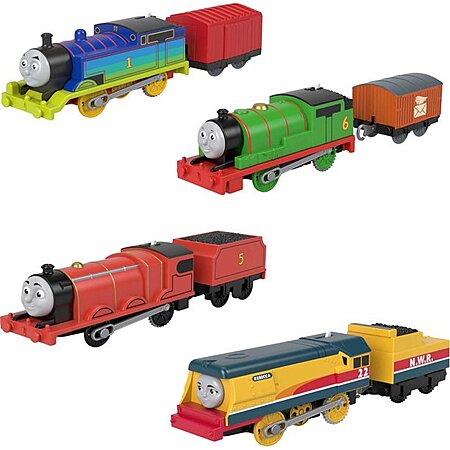 Thomas & Friends: Thomas, Percy, James & Rebecca Motorized Train Engine ...