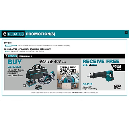 40V Max XGT Brushless Rear Handle 10-1/4 in. Circular Saw Kit, AWS ...