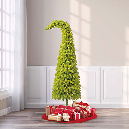 Grinch Christmas Tree - 6' Pre-Lit Lawndale Spruce Green Artificial ...