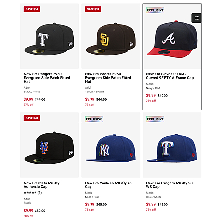 New Era Caps (various) - from $9.99 + free shipping - 2025-12-15