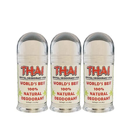 Thai Crystal Deodorant Stick Natural Mineral Salt Potassium Alum