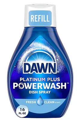 Dawn Platinum Plus PowerWash Dish Spray, Refill Fresh Clean, 16.0 fl oz ...