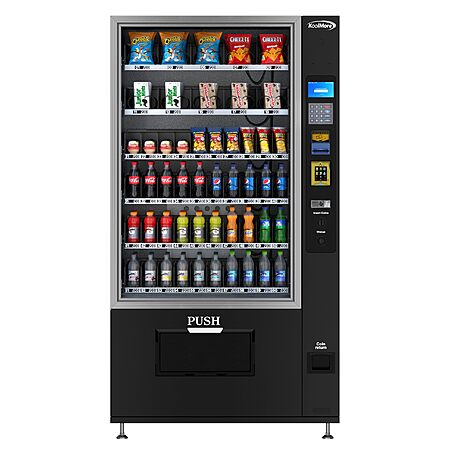 KoolMore Refrigerated Snack Vending Machine with 60 Slots, Bill ...