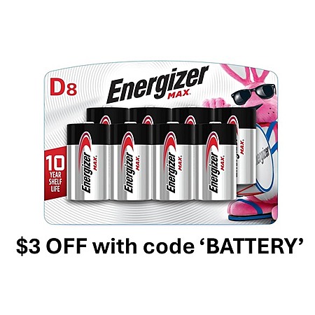(8 PACK) Energizer MAX D Alkaline Batteries - $6.99 + free ship w ...