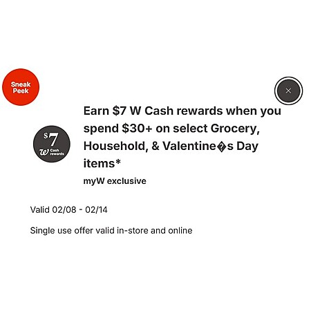 Walgreens - 2/8 thru 2/14 - Earn $7 Walgreens Cash Rewards on $30 ...
