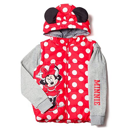 Disney Minnie Mouse Little Girls Zip Up Vest 2fer Jacket - from $6.01 ...