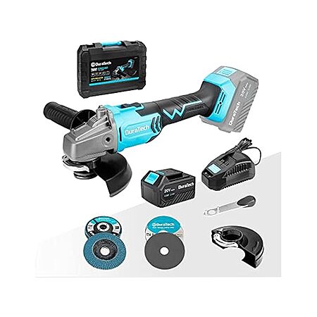 DURATECH 20V Cordless Angle Grinder Kit, Brushless Motor, 4-1/2" Disc ...