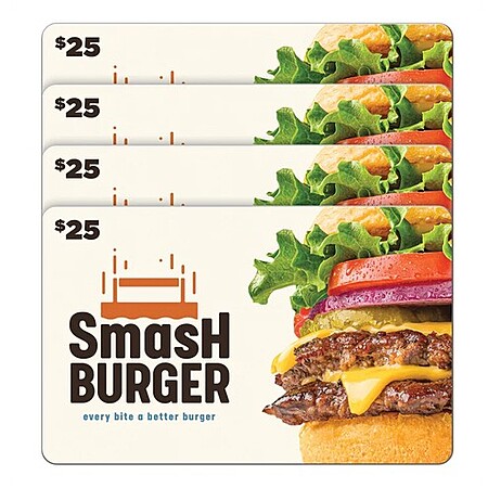 Costco Members - Smashburger Four Restaurant $25 eGift Cards ($100 ...