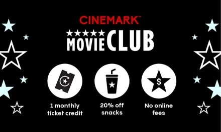 Movie Club Membership for Three or Six Months at Cinemark (Up to 15% Off)