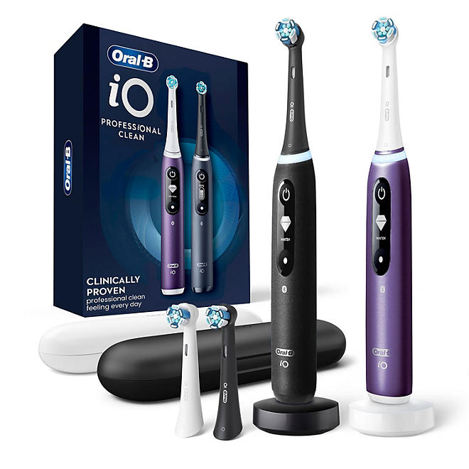 Sam's Club Members: 2-Pack Oral-B iO Series 7 Professional Clean Electric Toothbrush w/ 4 Brush ...