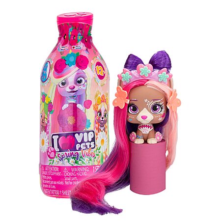 IMC Toys VIP Pets Spring Vibes Series (1 VIP Pets Doll, 9 Surprises, 6 ...