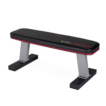 CAP Barbell Flat Utility Bench (Black/Gray, 600-lb Capacity) $60+ Free ...